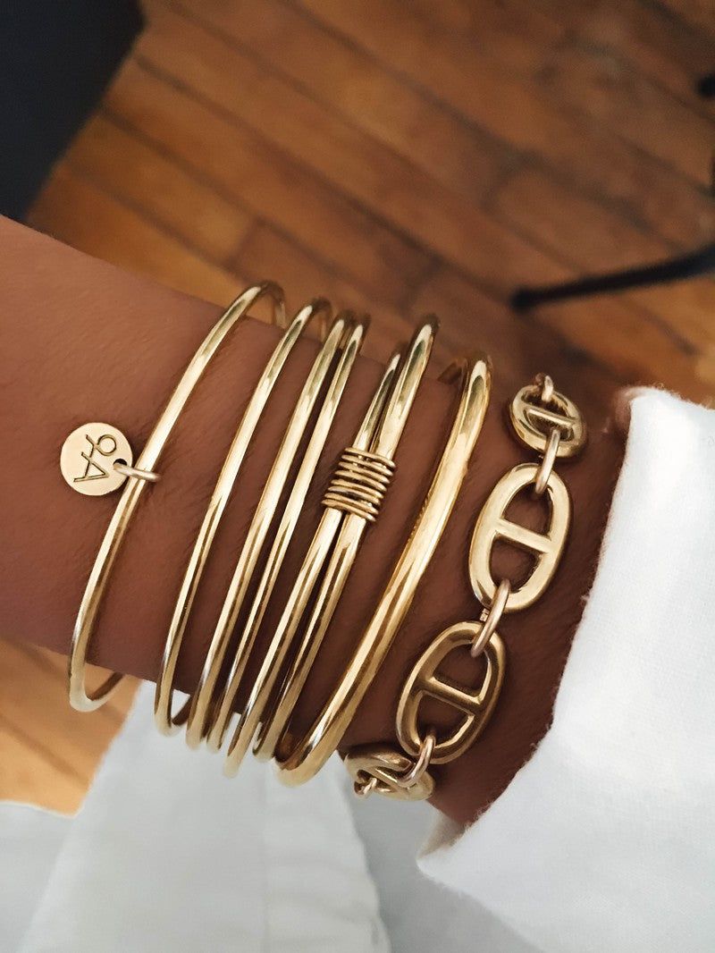 Bracelet Jonc Impala acier inoxydable femme bohème | 9Avril